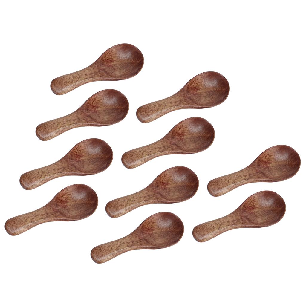 Buy 10pcs Small Wooden Spoons Cooking Condiments Spoons for Kitchen ...