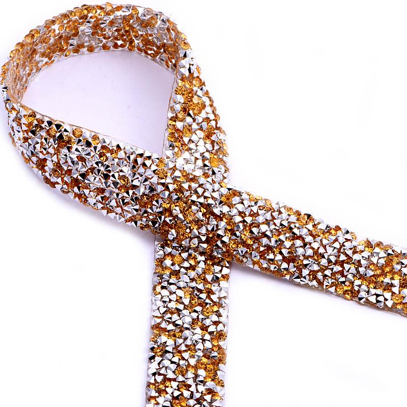 Cheap 10mm 1 Yard Sewing Trim Crystal Motif Strass Rhinestone Tape ...