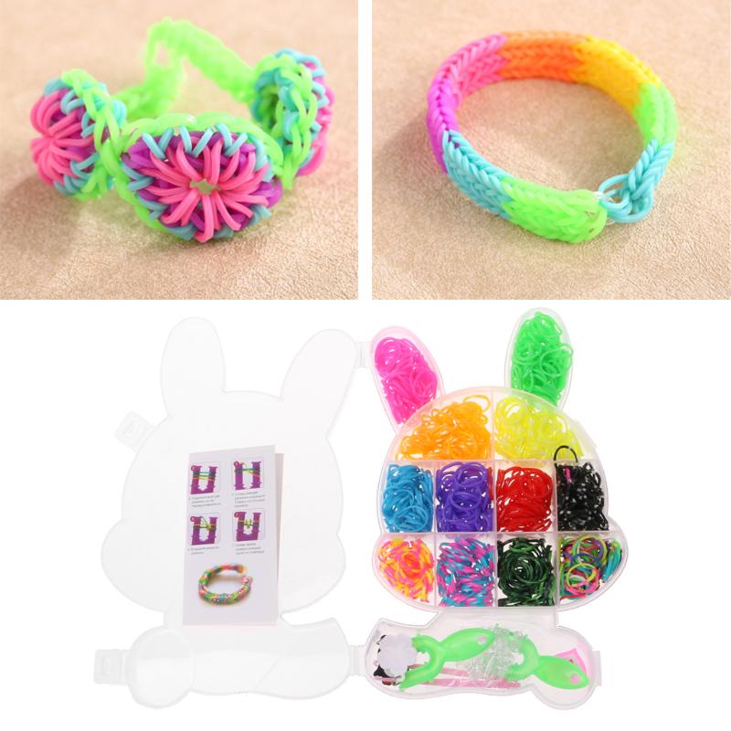 Rainbow Braided Rubber Bands Loom Refill DIY Bracelet Rubber Anklet ...