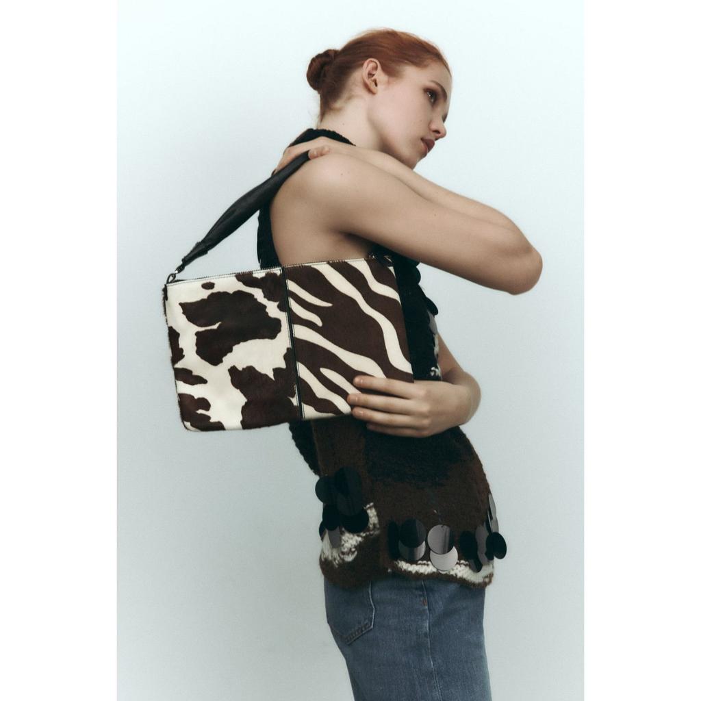 Cheap LEATHER ANIMAL PRINT SHOULDER BAG | Joom