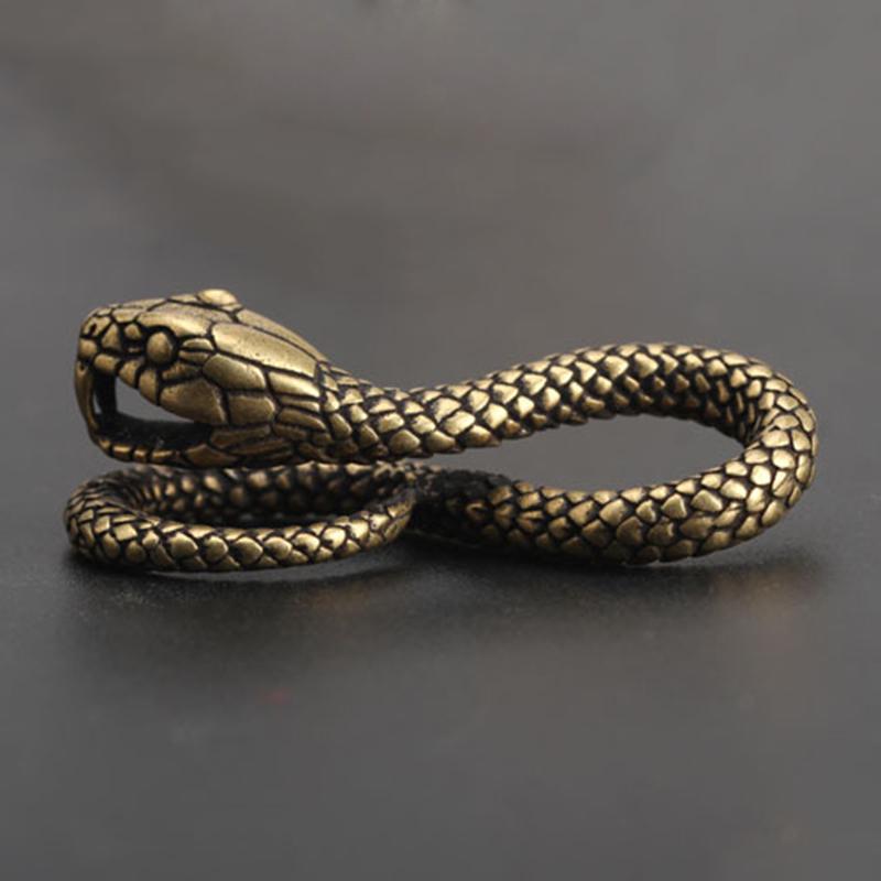Vintage Copper Zodiac Snake Mini Statue Animal Crafts Home Desk ...