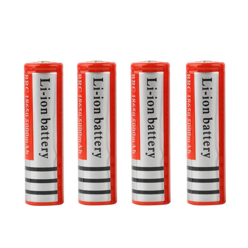 Buy 4Pcs 18650 Battery 5000mAh Li-ion 3.7V Rechargeable Batteries For ...