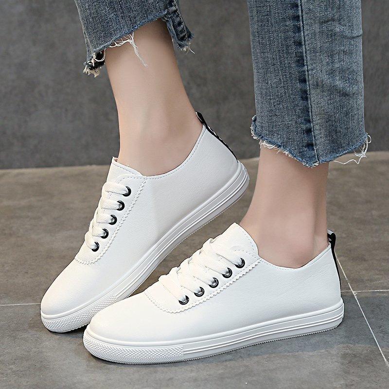Buy 2022 Newest Style Women Sports Shoes Simple Pure Color White Shoes ...