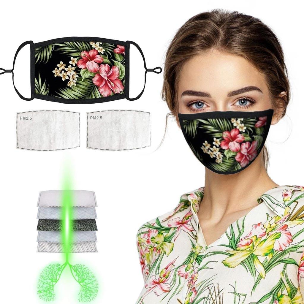 Buy Adjustable Ear Loops Hawaiian Face Masks - Washable & Reusable Dust ...