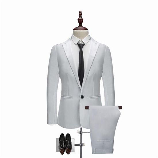 Mens Suit Solid Color Suit Casual Slim Fit 2 Pieces Mens Wedding Suits ...