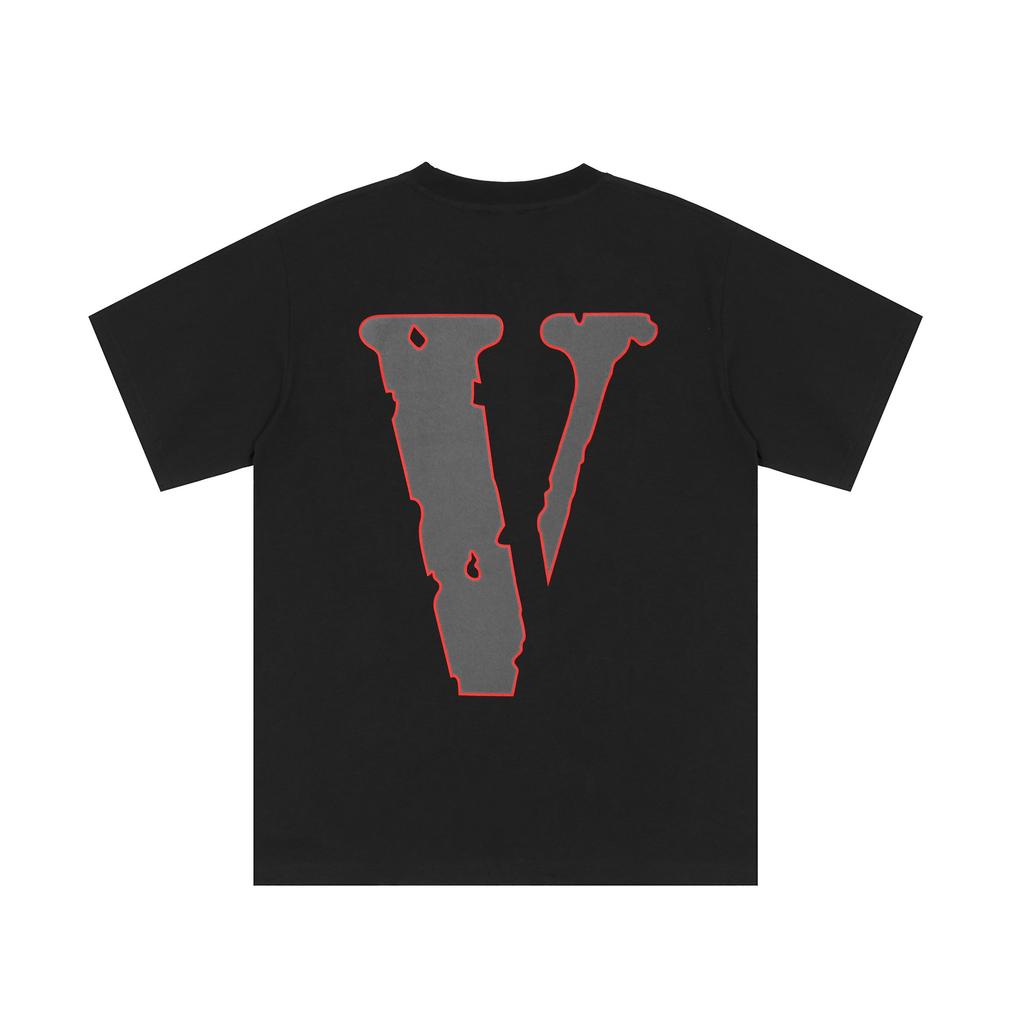 Buy 2022 Summer VLONE Short-sleeved New Clown Big V Print High Street ...