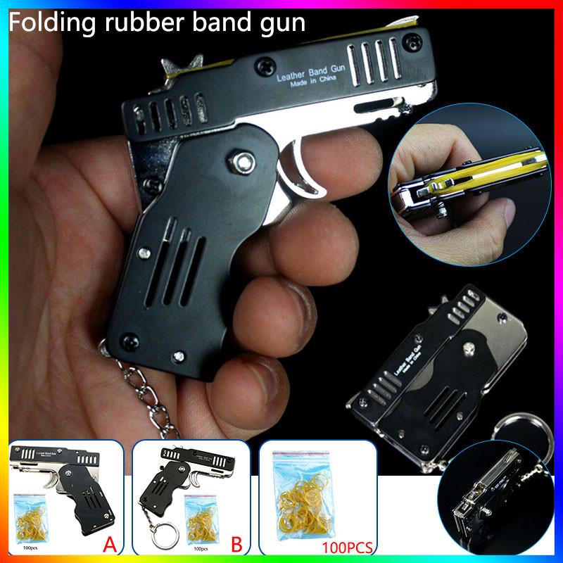 Buy Mini Folding Can Hold The Key Chain of The Rubber Band Gun Six ...
