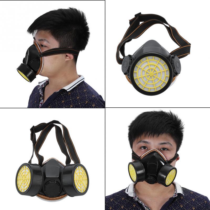 Buy Single/Double Filter Gas Mask Protection Antivirus Respirator ...