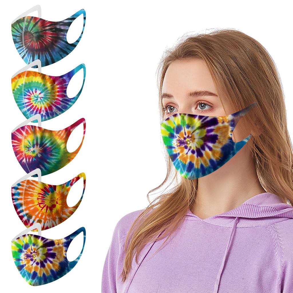 Buy 1pc Print Mouth Masks for Protection Face Mask Washable Earloop ...
