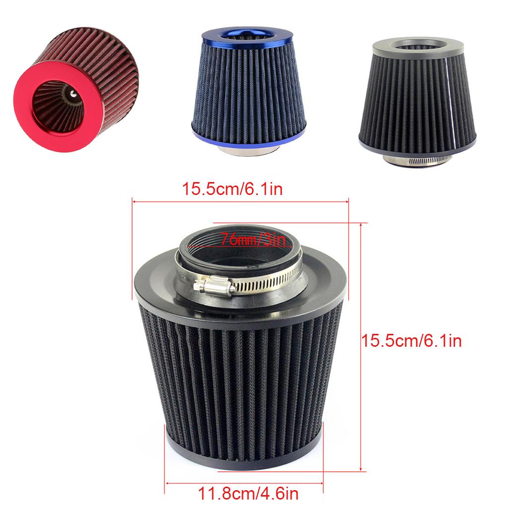 Cheap Car Air Filter Universal 3 Inch High Power Sport Mesh Cone ...