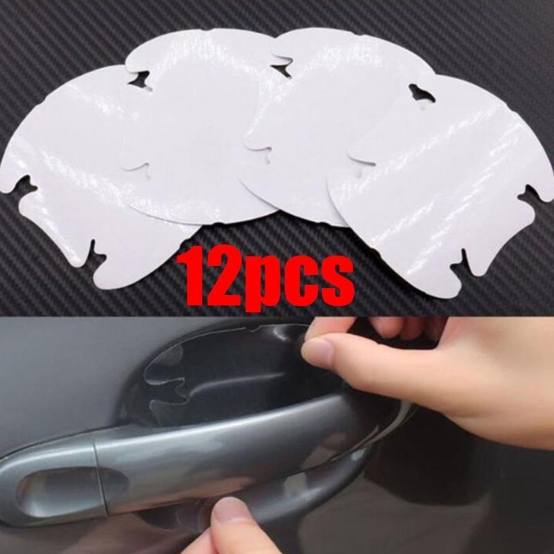 Buy 12 Pieces Car Door Handle Sticker Handle Door Protection Film Door ...