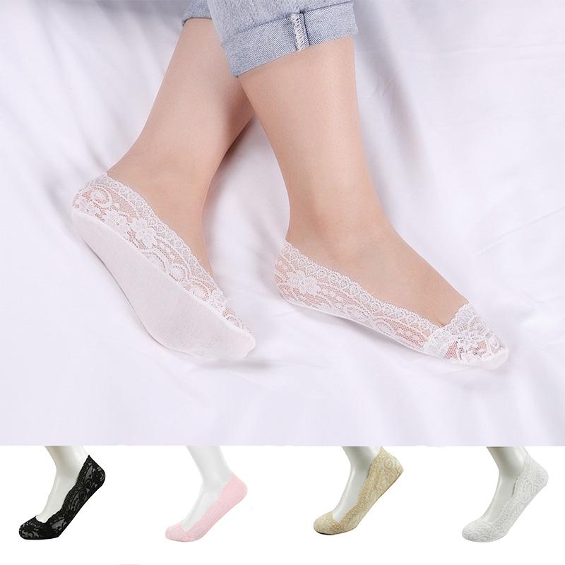 Buy 1/5 Pairs Fashion Women Socks Summer Lady Cotton Lace Short Ankle ...