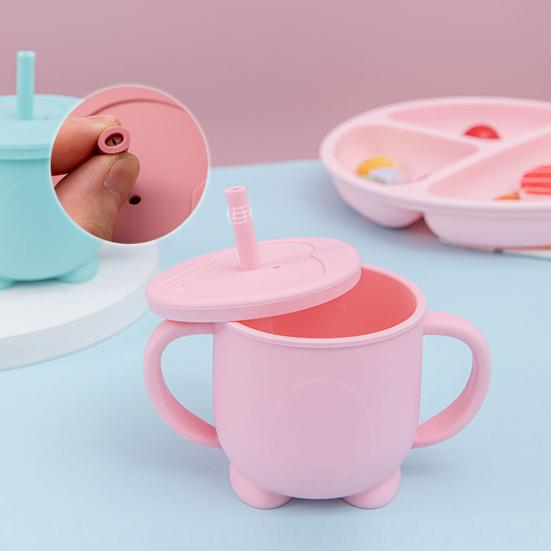 💰Kjøp 160ml Attractive Shockproof 5 Colors Water Feeding Cup Clear Scale Heat Insulation Feeding ...