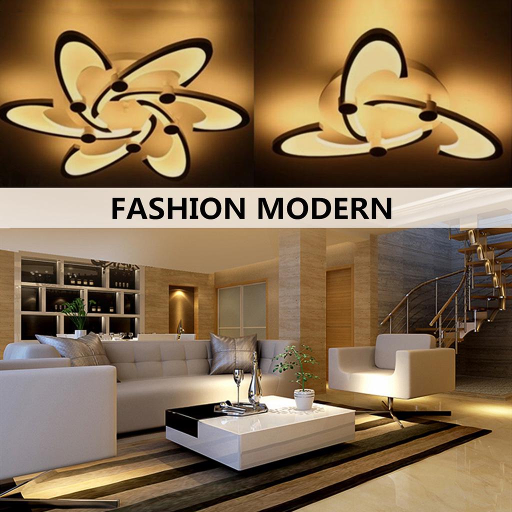 Buy 220V 6 Heads Flower Pattern LED Acrylic Ceiling Light Pendant Lamp ...