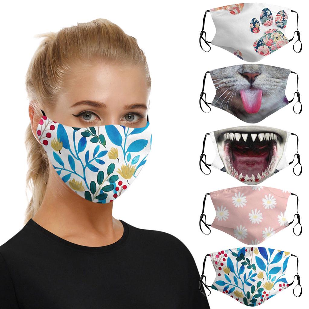 Buy 5PCS Mouth Masks For Protection Face Cover Washable Earloop at ...