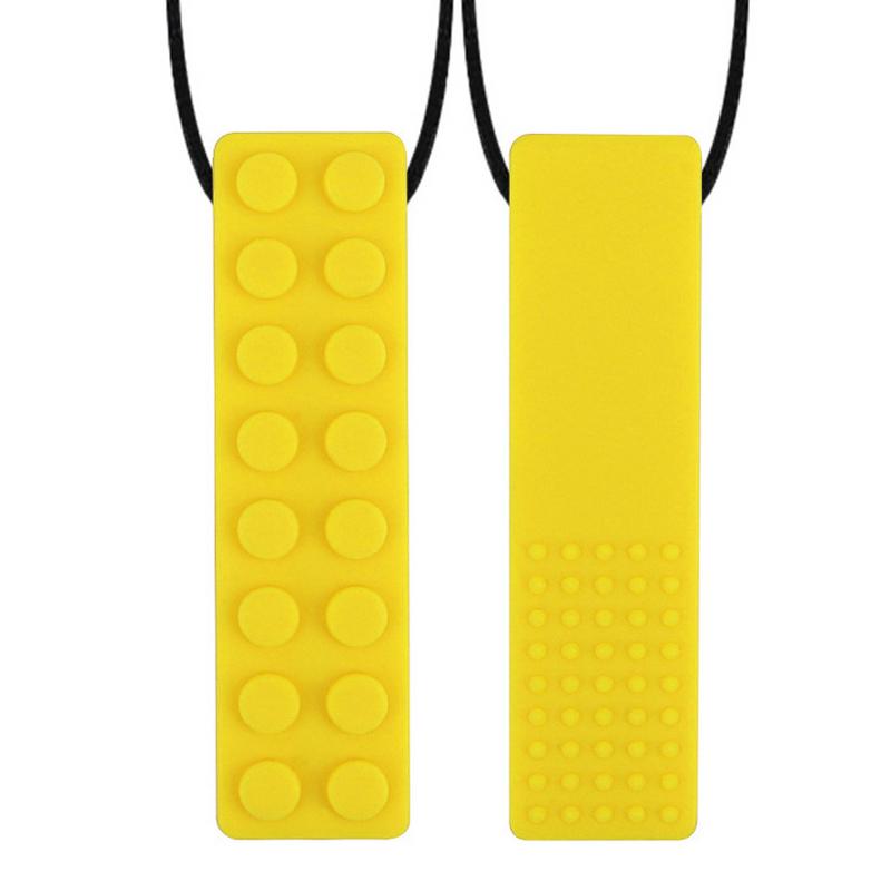 Buy PDTO Chewing Brick Silicone Sensory Chew Necklace Pendant BPA Free ...