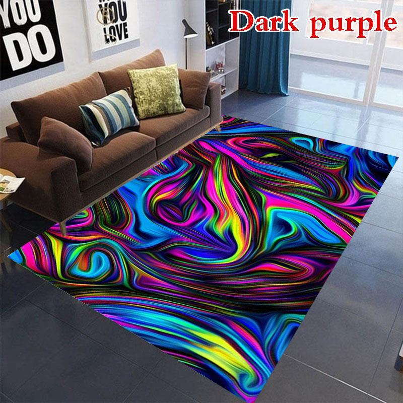 Buy 3D Print Patterned Area Mat Psychedelic Carpet Modern Non-slip ...