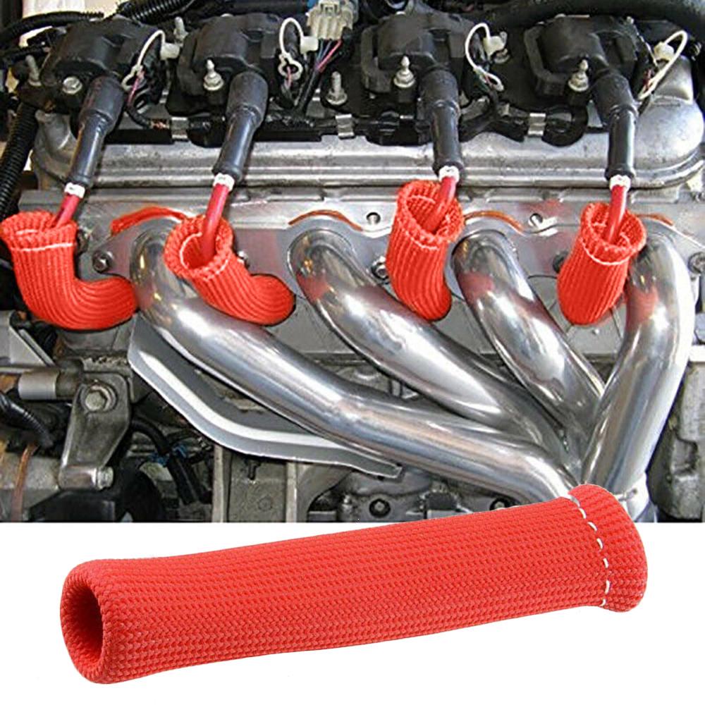 8 PCS 1200°High Temperature Spark Plug Wire Boots Heat Shield Protector ...