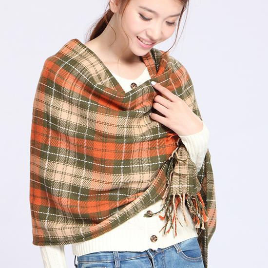 Buy Luxury Cashmere Womens Scarf Spring Winter Plaid Cappa Opera Cape Wraps Female Tippet ...