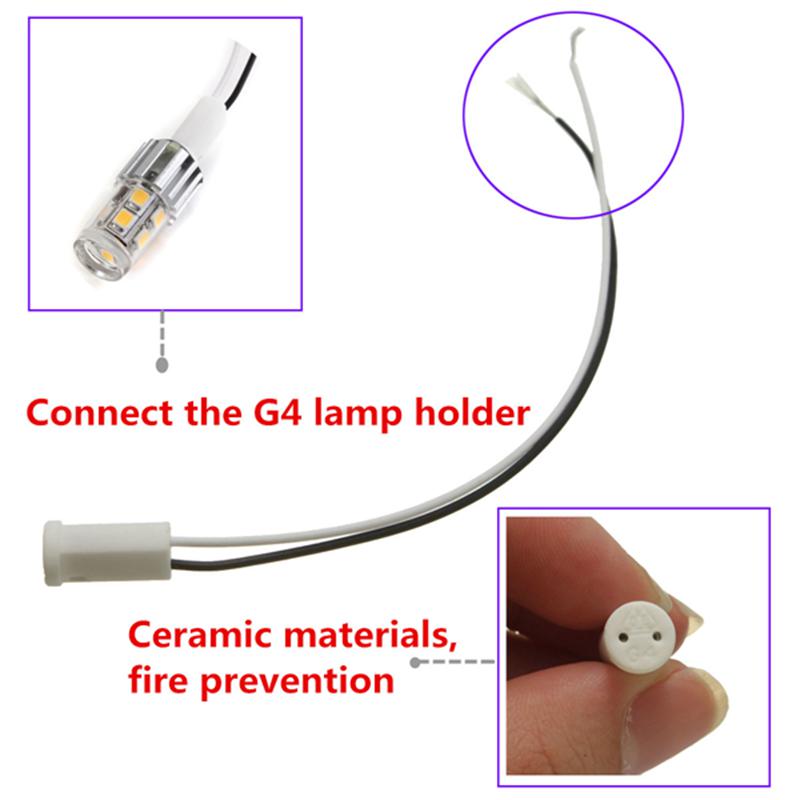 Buy G4 Socket Base Holder Connector For Ceramic LED Halogen Bulb Lamp ...