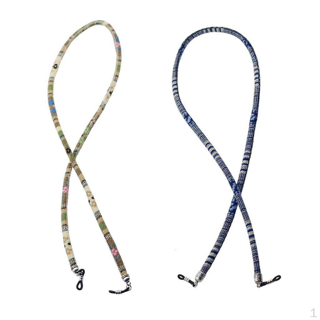 Buy 2 Pieces Ethnic Coarse Cotton Eyeglasses Rope Neck Cord Sunglasses ...