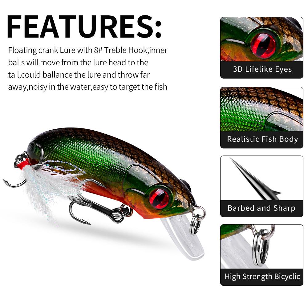 6.2cm Lure Bait Minnow Floating Bait 10g Rock Bait: الشراء بأسعار ...