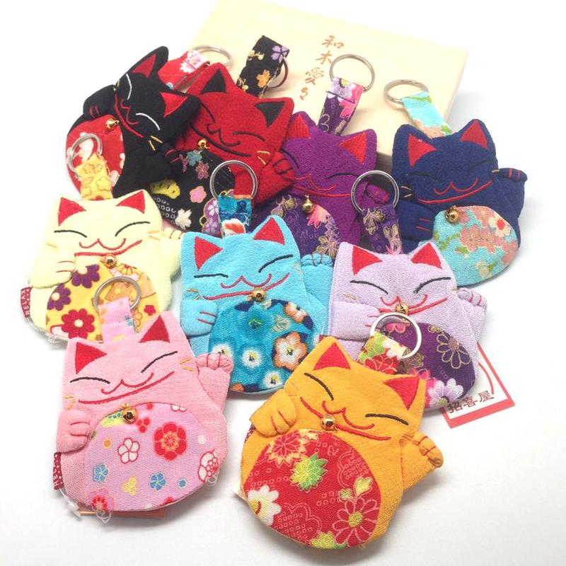 Buy Japanese Style Cute Lucky Cat Cartoon Key Cover Case Maneki Neko ...
