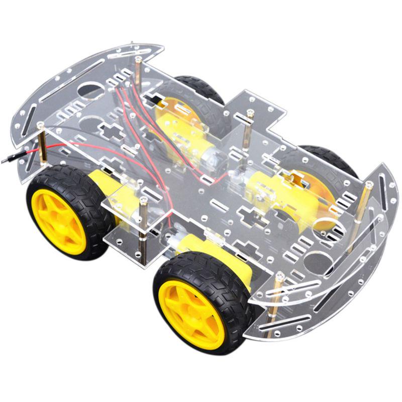 Buy Motor Smart Robot Car Chassis DIY Kit Speed Encoder 4 Wheel For ...