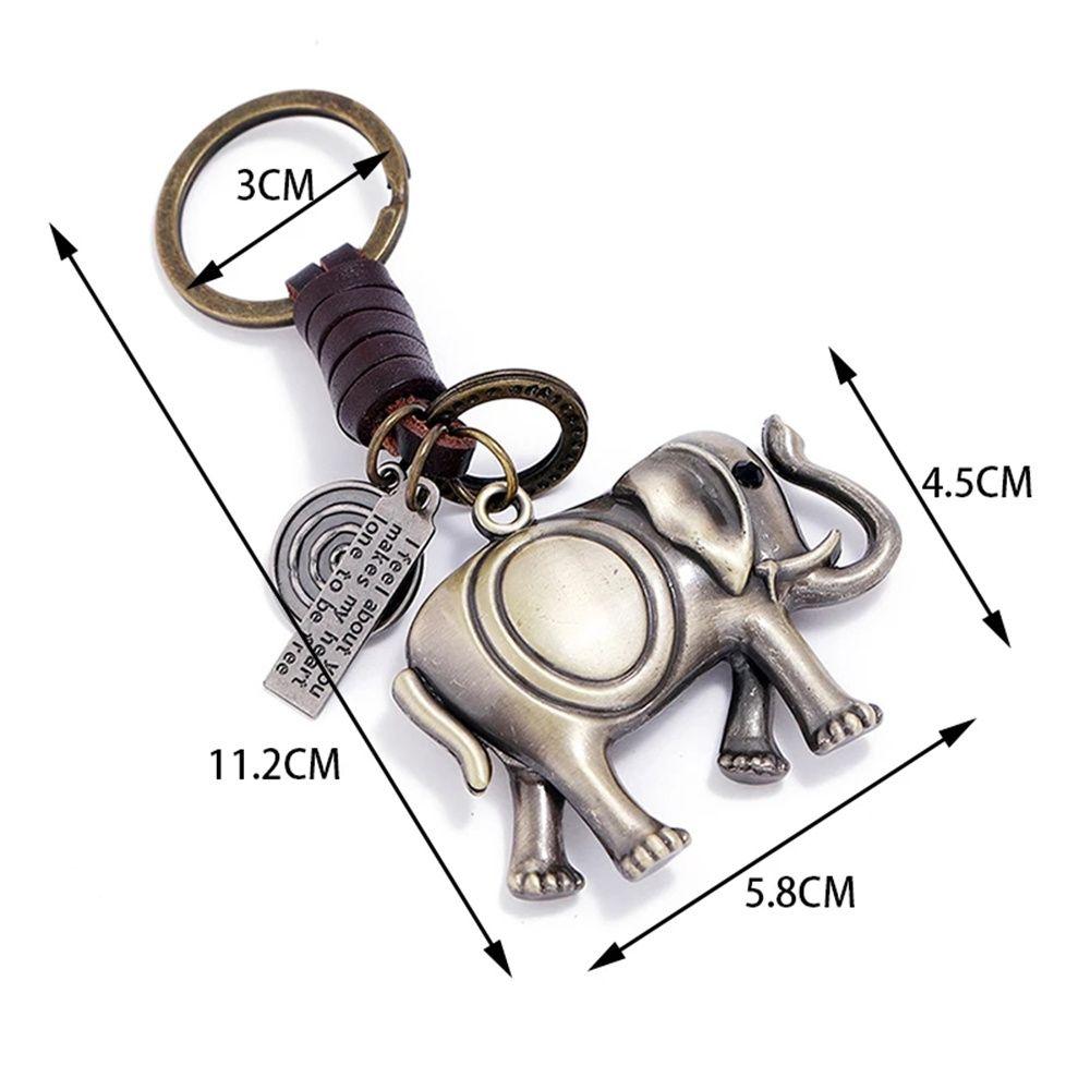 Cheap Bag Ornaments Women Charm Key Holder Elephant Keychains Leather ...