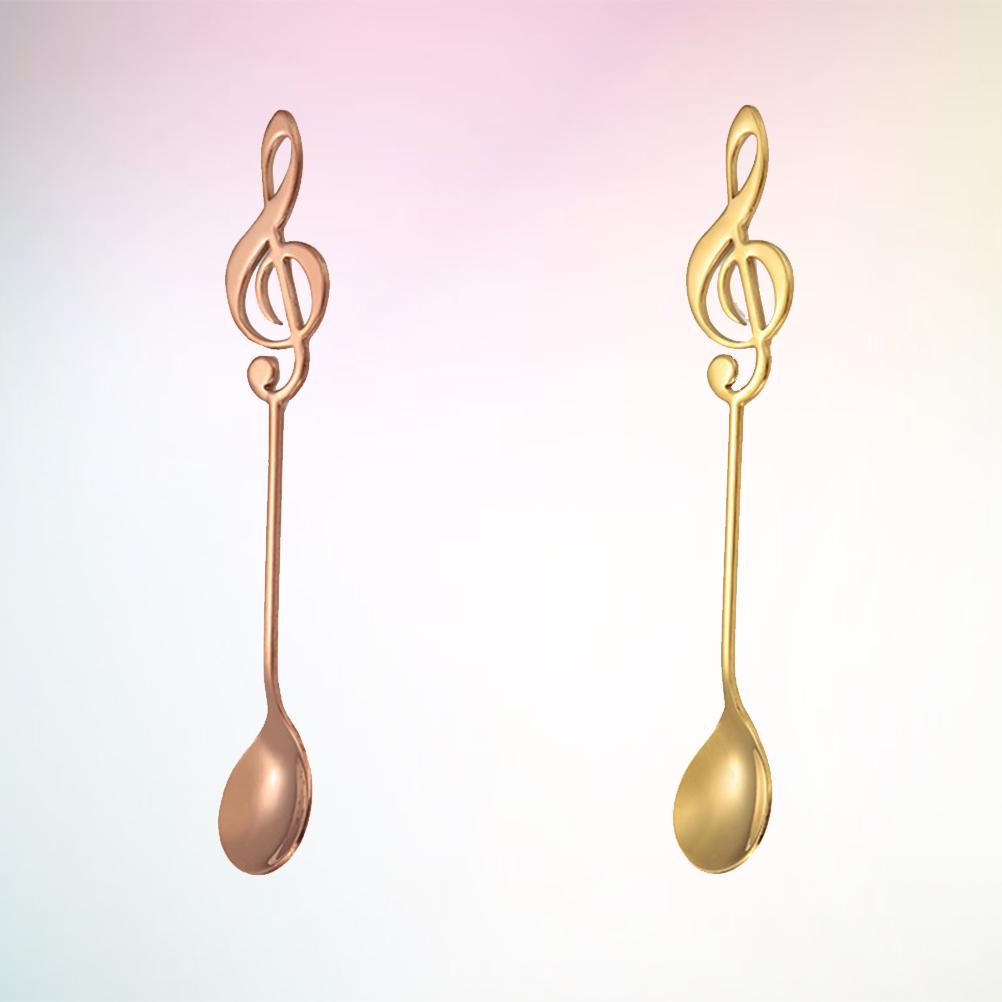Buy 2PCS Durable Creative Musical Symbol Practical Dessert Coffee Ice ...