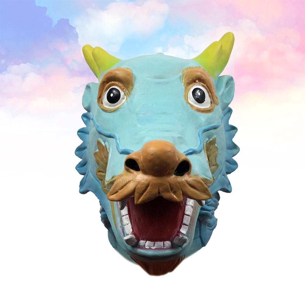 1pc Headgear Mask Chinese Zodiac Lifelike Dragon Costume Head Mask for ...