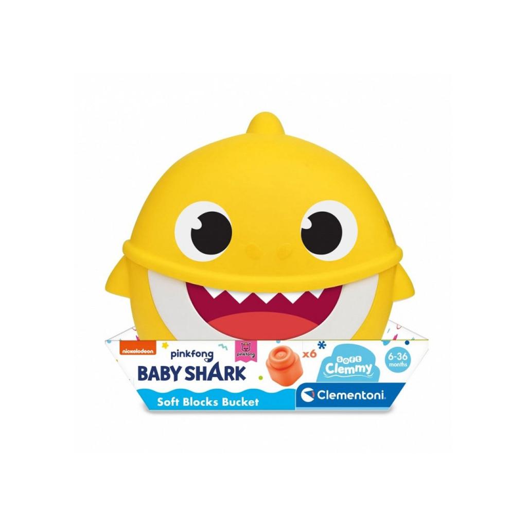Cheap 17427 Baby Clementoni, Baby Shark - Soft Block Bucket / 6-36 ...
