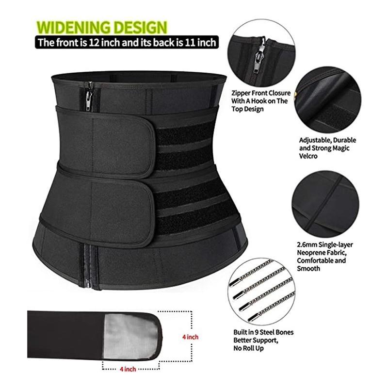 Buy Women'S Fitness Sports Sweat Shaping Belt Neoprene Steel Bone ...