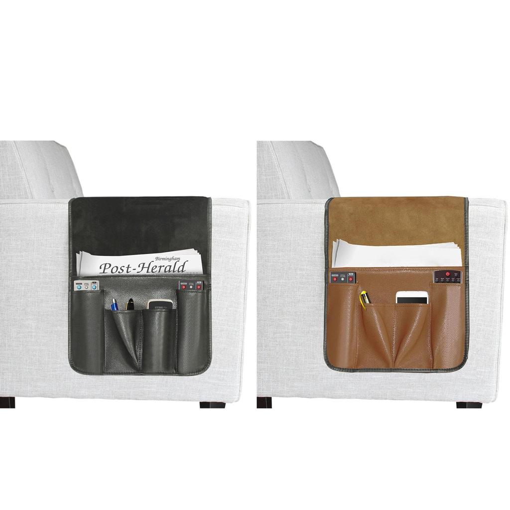 Buy Sofa Armrest Storage Organizer with 7 Pockets Armchair Caddy at ...