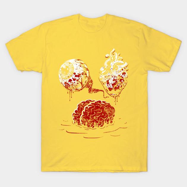 Buy Eyes Heart Brain Food For Zombies Fashion Printed Tshirt Women ...