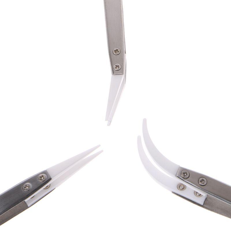 Buy 3pcs Non Conductive Anti-Static Ceramic Tweezers IC SMD SMT ...