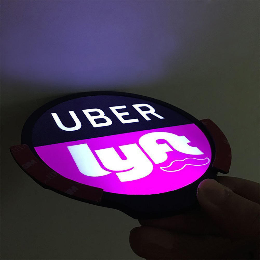 Buy LED Light Car Sign Logo Glowing Decal Luminous Signs Rideshare ...