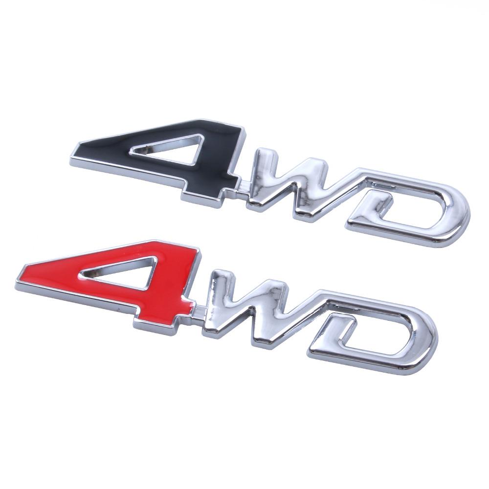 1X Car Styling 3D Chrome Metal Sticker 4WD Emblem 4X4 Badge Decal SUV ...