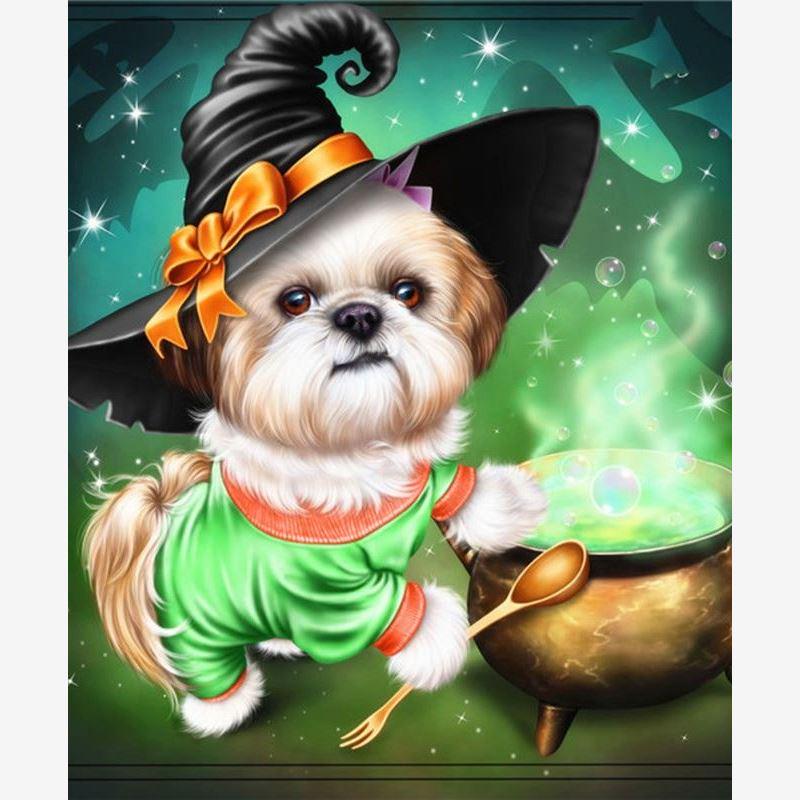 Buy Full Square/Round Diamond Painting Magic Soup for Dogs 5D DIY ...