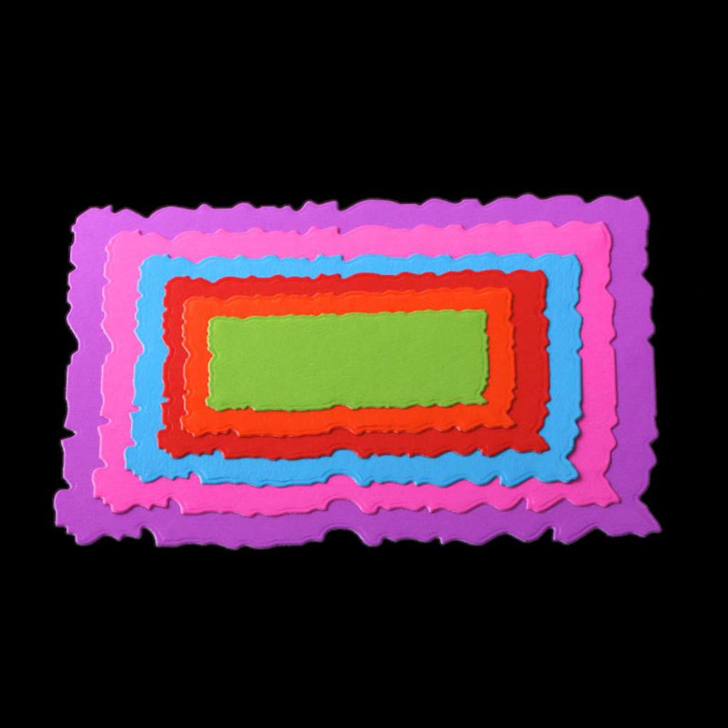 6Pcs/Set Torn Rectangle Frame Metal Cutting Die for DIY Scrapbooking ...