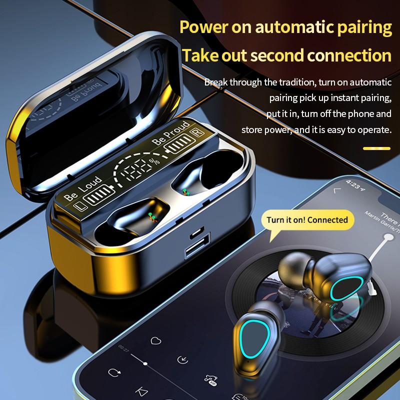 Buy New TWS Wireless Bluetooth 5.2 Headphone Stereo Sports Waterproof ...