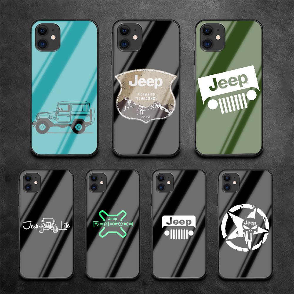 Buy Off-road Brand Jeeps Tempered Glass Phone Case Cover For IPhone 6 7 ...