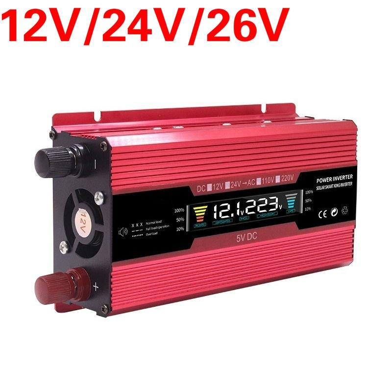 Buy USB Sine Wave Converter Digital Display Household Camping Outdoor Car Solar Power Inverter ...