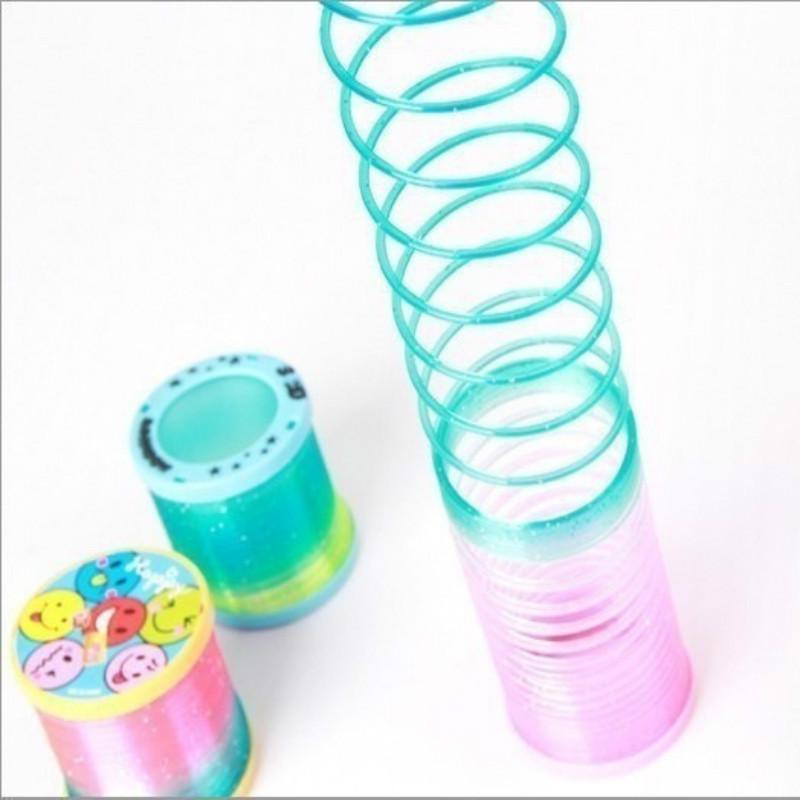 3D Magic Circle Glow Dark Walking Rainbow Spring Toy Circle Slinky ...
