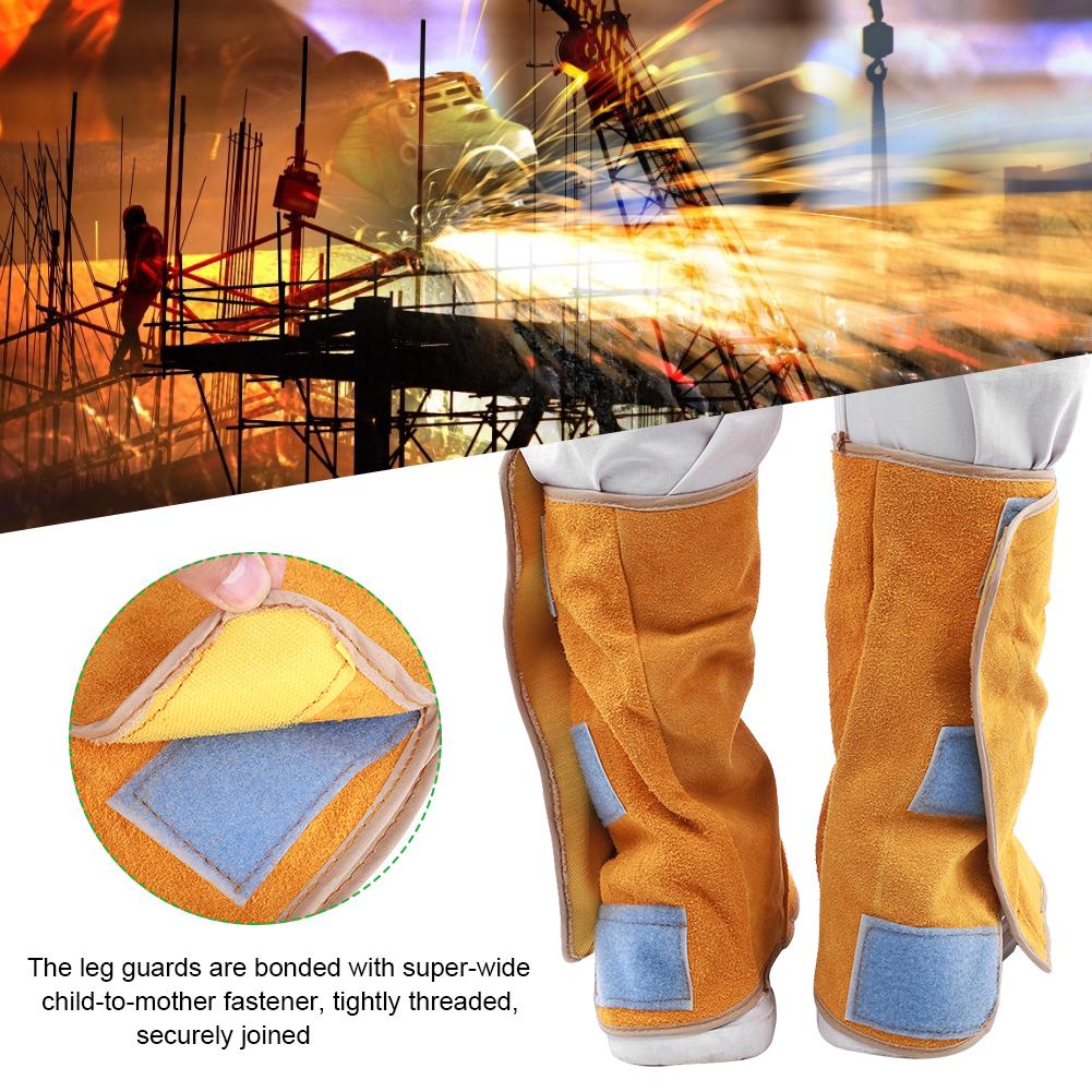 Buy 1Pair Cowhide Heat Resistant Flame-Retardant Welding Boot ...