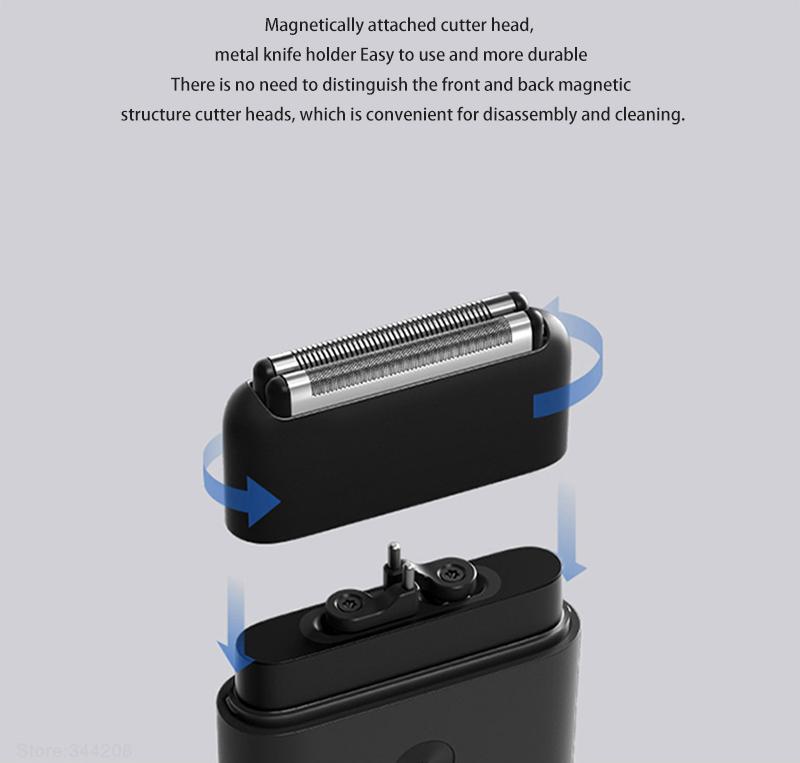 Buy XIAOMI MIJIA Portable Electric Shaver smart Mini beard trimmer Wet ...