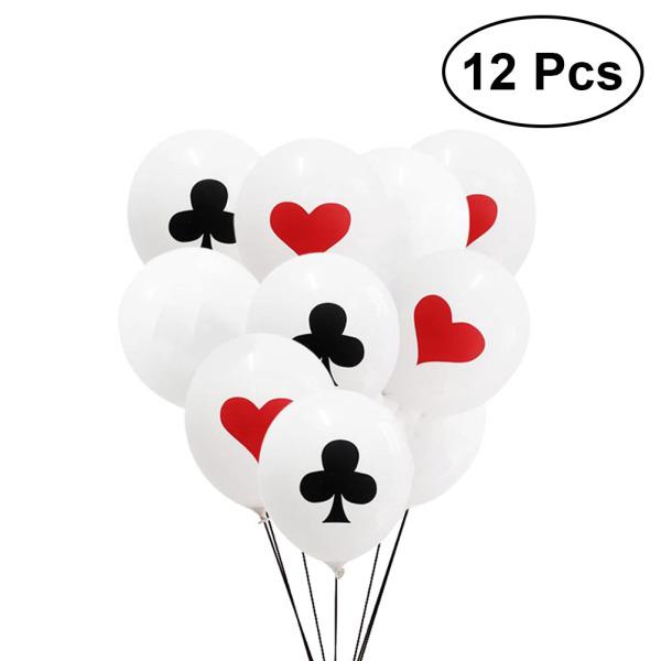 Buy 12pcs Poker Balloon Decorative Latex Playing Cards Party Supplies ...