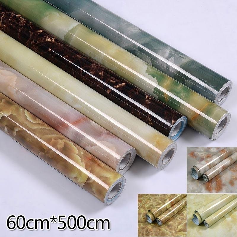 Buy 60cm*500cm Marble Pattern Wall Stickers Wallpaper Kitchen ...