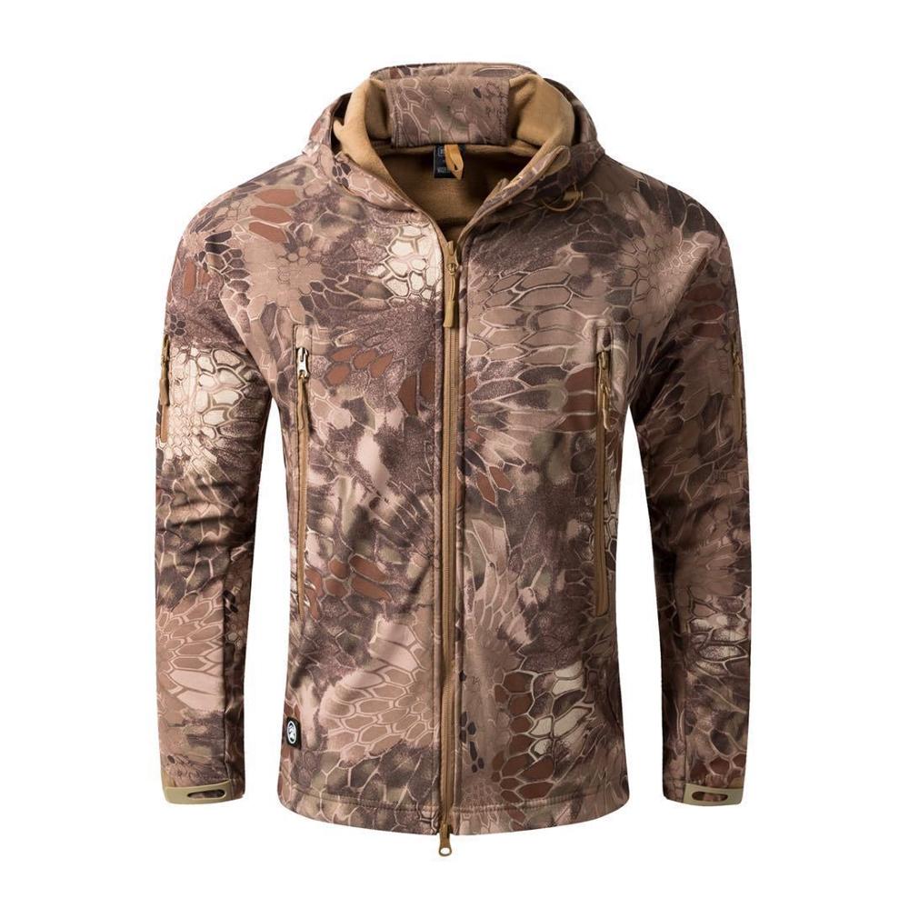 Buy 2021 Men's Winter Military Camouflage Fleece Jacket Army Tactical ...