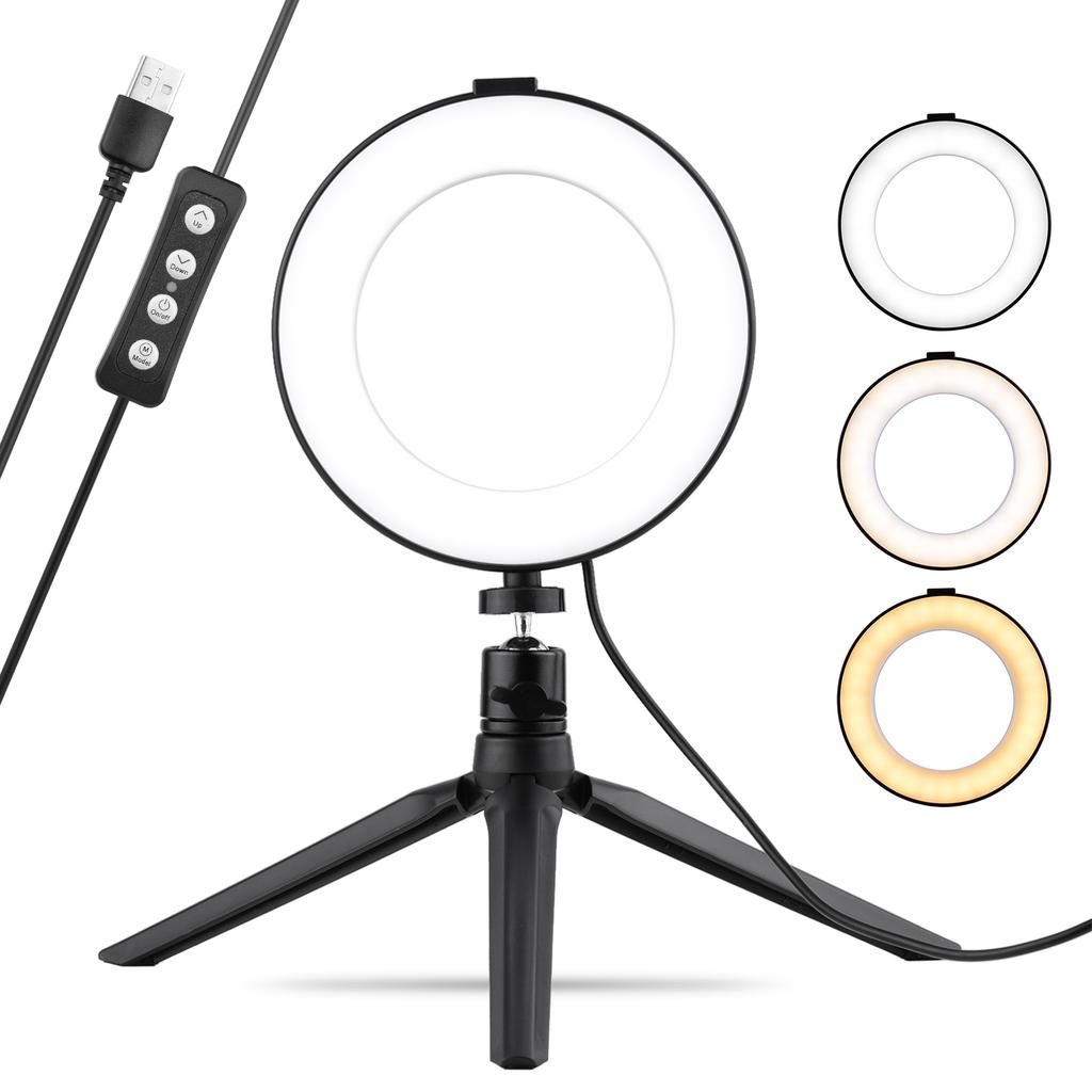 Buy 6 Inch USB Ring Light Selfie Beauty LED Light 3 Lighting Modes ...
